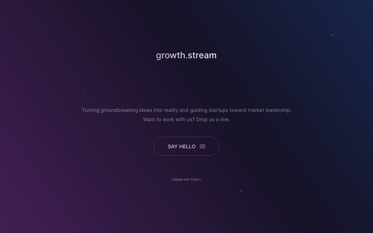 growth.stream - A Boutique Venture Studio
